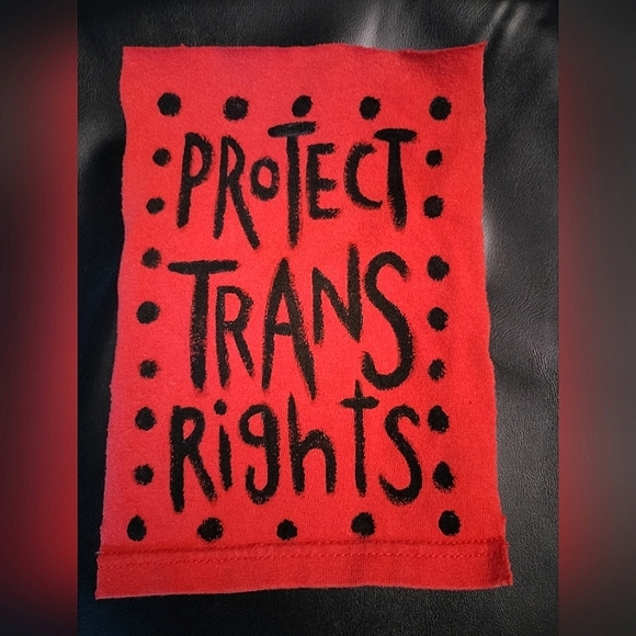 Satyr_Em | Accessories | Red Protect Trans Rights Patch | Poshmark